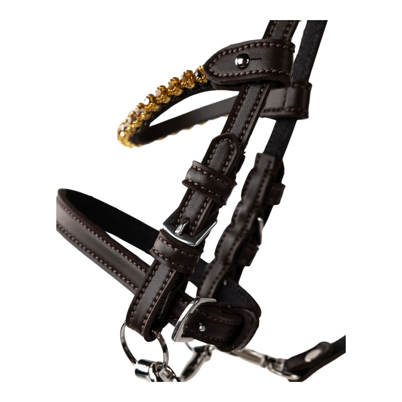 My Hobby Horse-träns brunt, med guldsten - www.finntack.se - Finntack