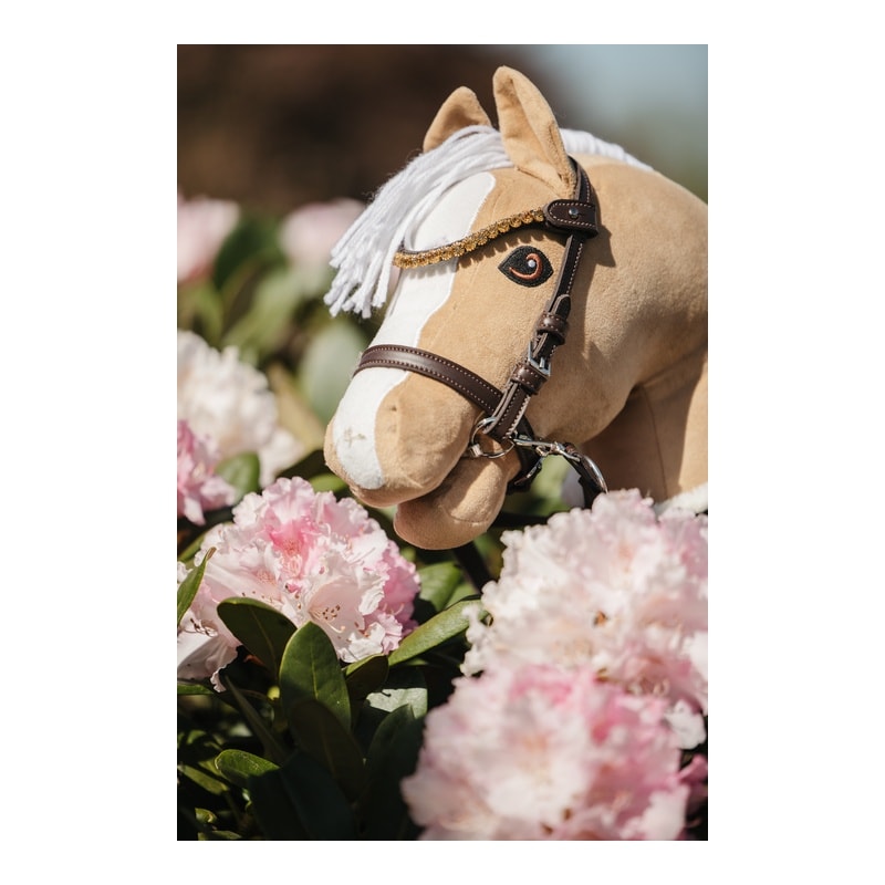 My Hobby Horse-träns brunt, med guldsten - www.finntack.se - Finntack